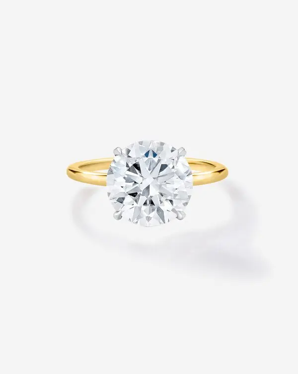 Ring Concierge 4.11 Ct. Round Lab Diamond Engagement Ring In 14k Yellow