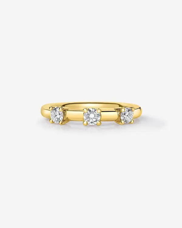 Ring Concierge Diamond Trio Band - 14k Yellow Gold