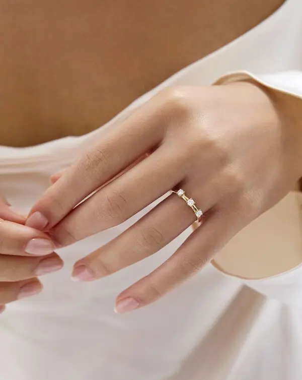 Ring Concierge Diamond Trio Band Wedding Band - Platinum