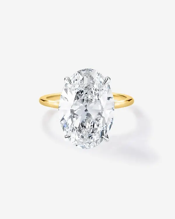 Ring Concierge 5.63 Ct. Oval Lab Diamond Engagement Ring In 14k Yellow