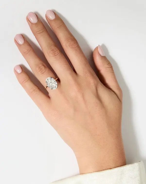 Ring Concierge 6.07 Ct. Oval Lab Diamond Engagement Ring
