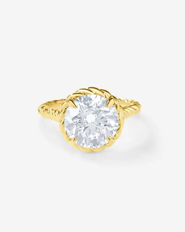 Ring Concierge 3.21 Ct. Round Lab Diamond Twisted Wrap Engagement Ring