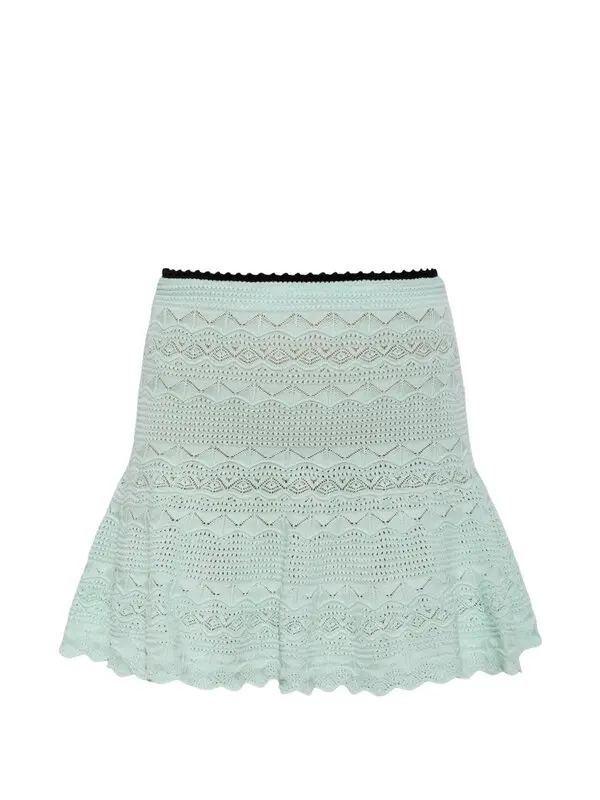 SELF-PORTRAIT Lace-effect Mini Skirt