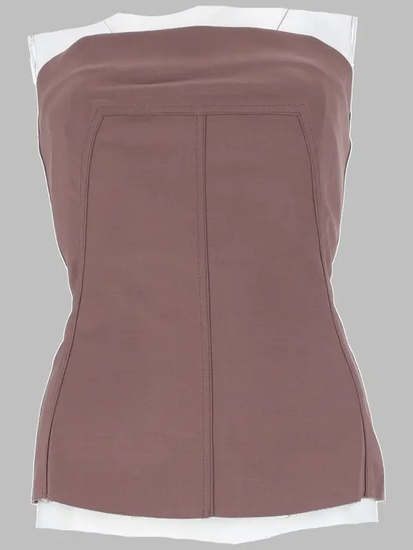 Rick Owens Wool Bustier Top - Pink