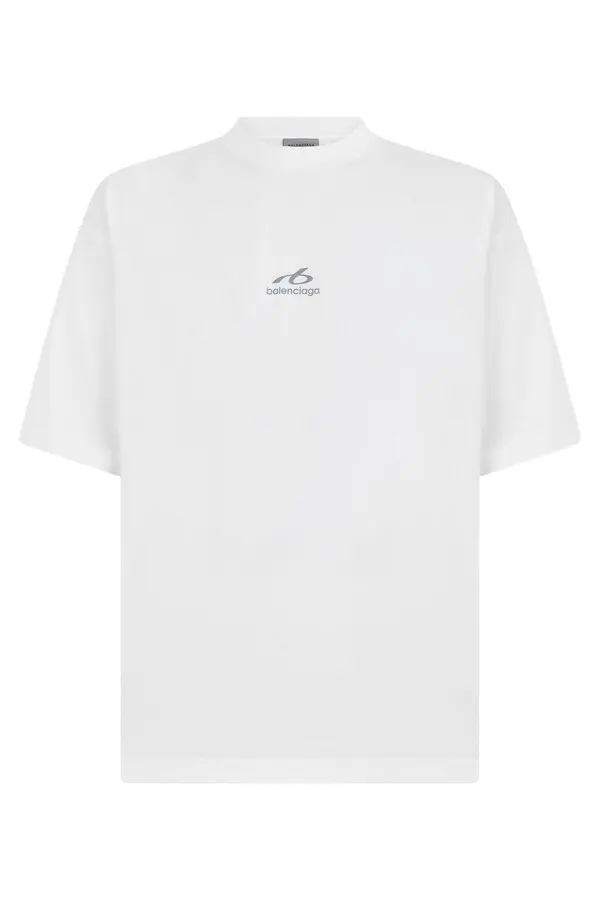 Balenciaga Cotton Logo T-shirt - White