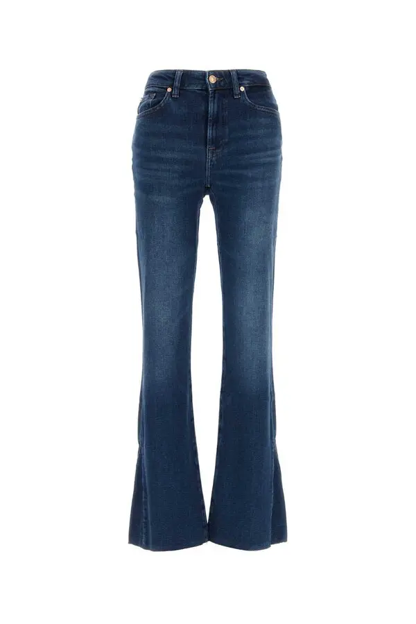 Seven For All Mankind Stretch Denim Jeans - Blue