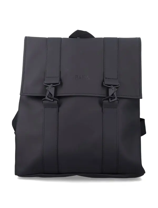 Rains Waterproof Rolltop Backpack - Nero
