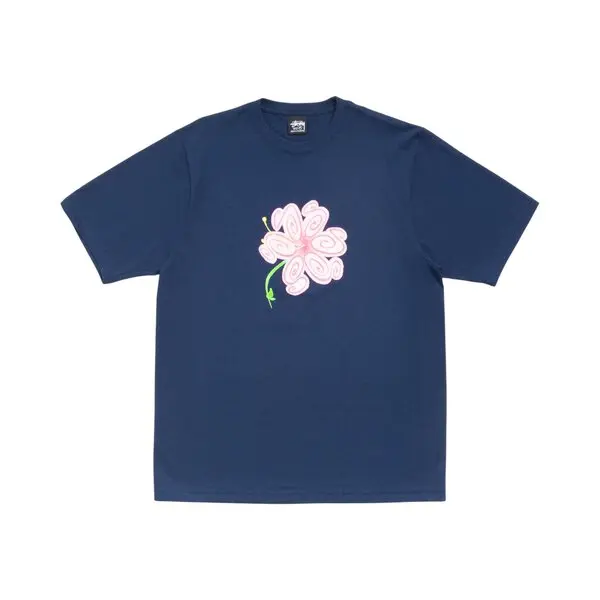StÜssy Flower Tee 'navy