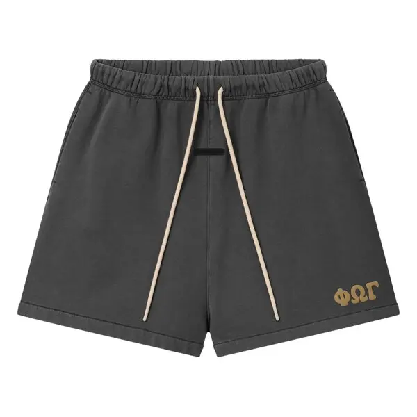 Fear Of God Classic Sweatshort 'washed Iron Grey - Black