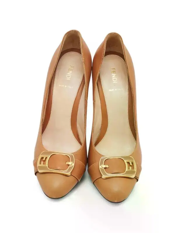 Fendi Buckle Round-toe Pumps