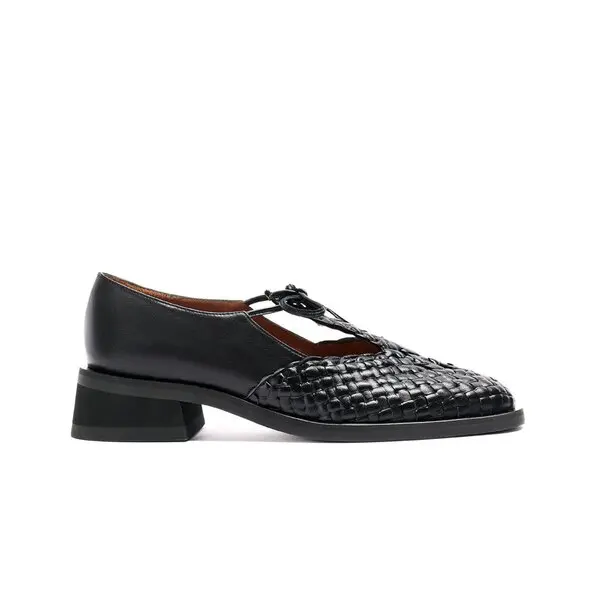 NAGUISA Fidela Woven T-strap Shoes