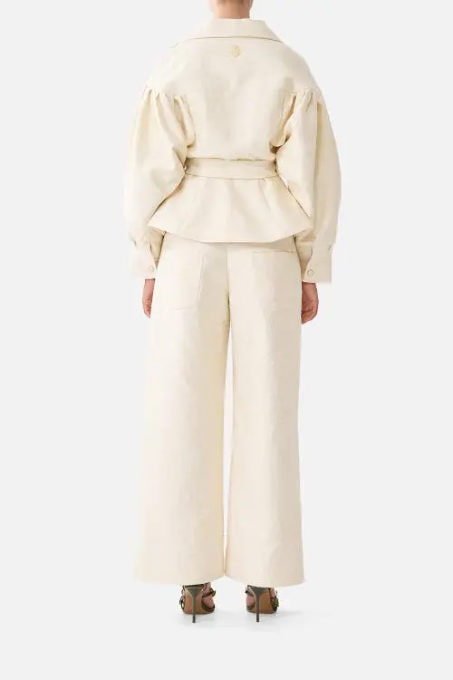 Camilla Collared Jacket With Belt