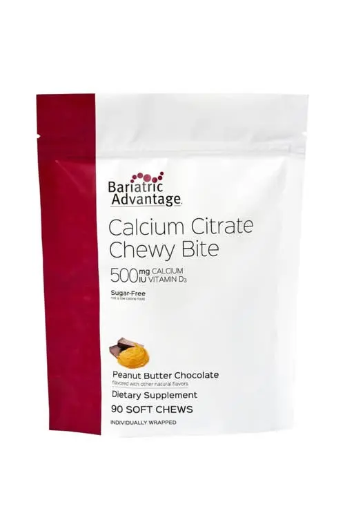 BARIATRIC ADVANTAGE Calcium Citrate Chewy Bites 500 Mg Vitamin D3 Supplement 90 Count - None