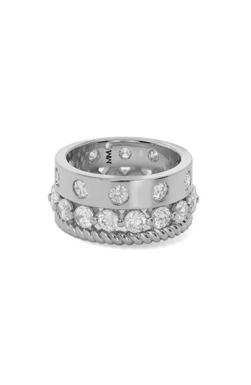 Melinda Maria Ashley Venice Set Of 3 Rings - Silver-white