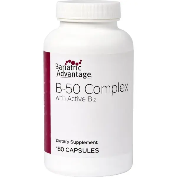 BARIATRIC ADVANTAGE Vitamin B50 Complex High-potency Easy-digest Mini Capsules 180 Count
