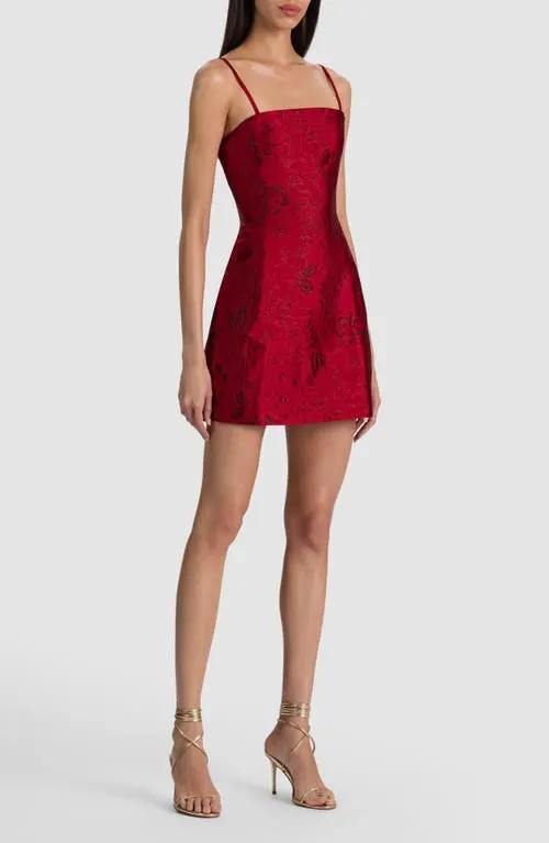 Alice + Olivia Velia Jacquard Minidress