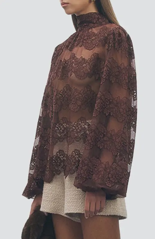 MAUDE CLUB Shana Lace Tiered Top