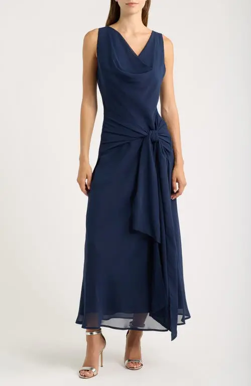Line & Dot Oriane Front Tie Maxi Dress