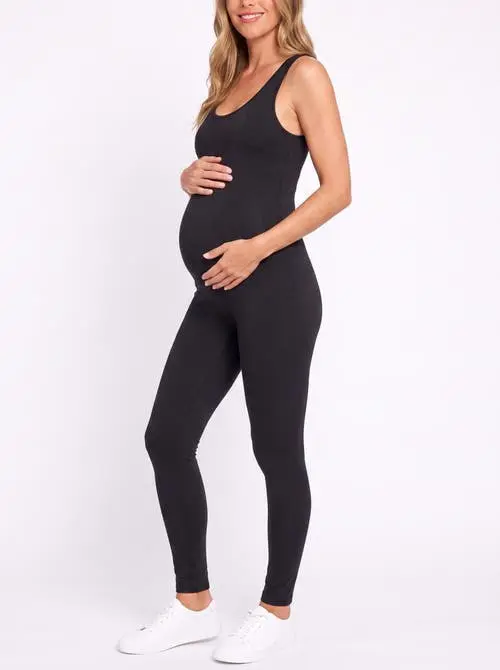 Motherhood Maternity Sleeveless Scoop Neck Unitard