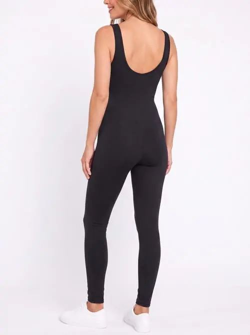 Motherhood Maternity Sleeveless Scoop Neck Unitard