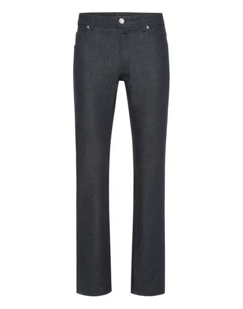 BILLIONAIRE Elaphe 5 Pockets Super Straight Cut Jeans - Navy