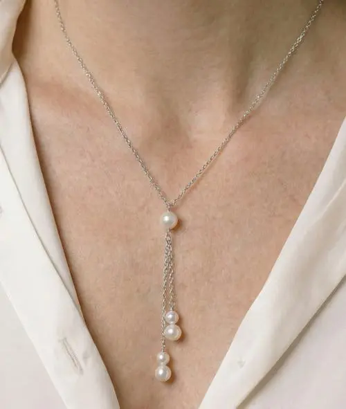 The Pearl Source Freshwater Pearl Layered Y-necklace