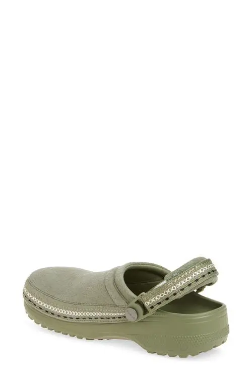 CROCS Classic Crafted Faux Suede Stitch Clog