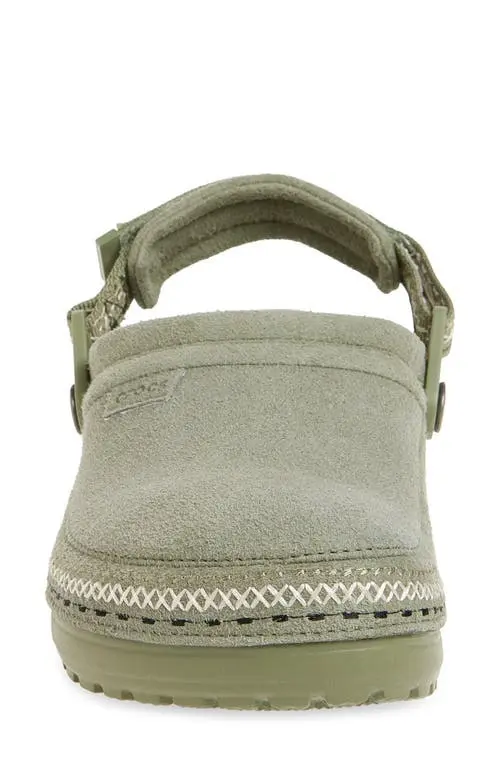 CROCS Classic Crafted Faux Suede Stitch Clog