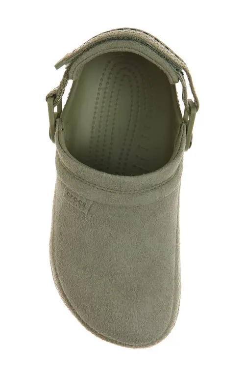 CROCS Classic Crafted Faux Suede Stitch Clog