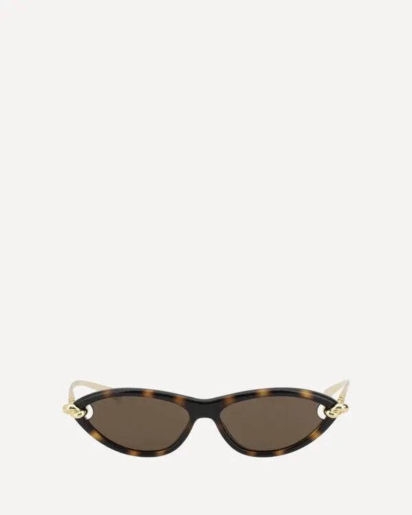 Bottega Veneta Cat Eye Sunglasses With Knot Detail - Multicolour