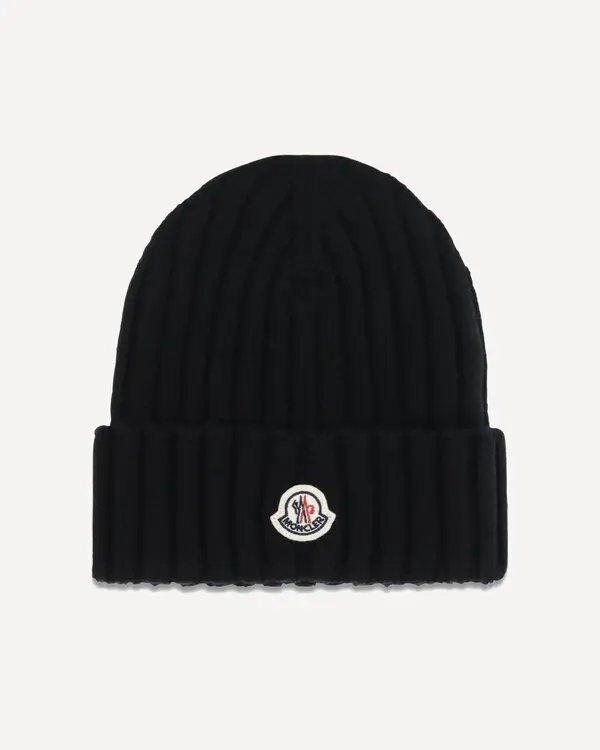 Moncler Wool Beanie With Logo