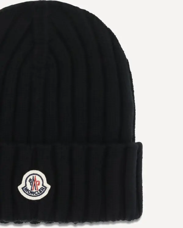 Moncler Wool Beanie With Logo