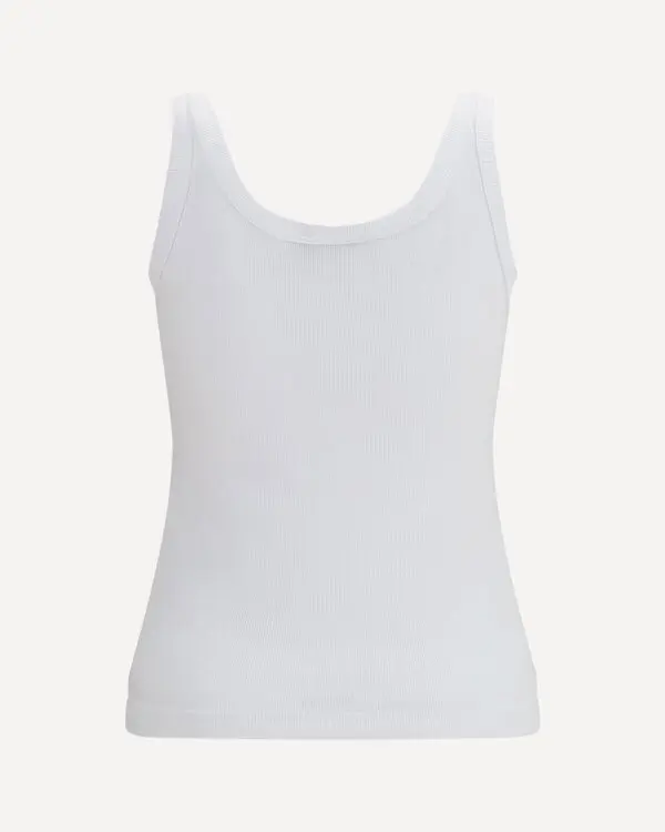 Dolce & Gabbana Ribbed Logo Tank Top - White