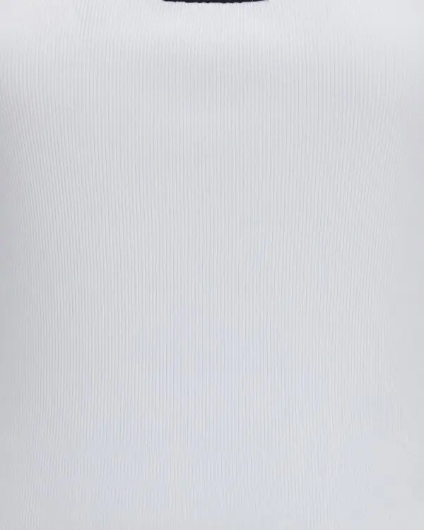 Dolce & Gabbana Ribbed Logo Tank Top - White