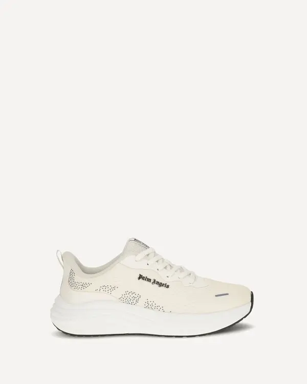 Palm Angels Low Top Paneled Sneakers - Cream