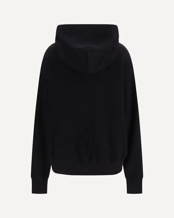 Dolce & Gabbana Cotton Hooded Sweatshirt With Logo Patch
