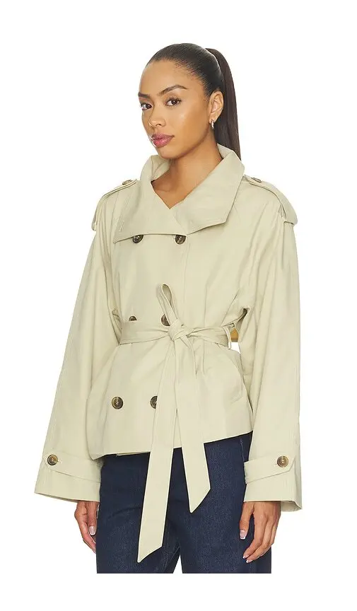 ELODIE THE LABEL Saint Cropped Trench Jacket