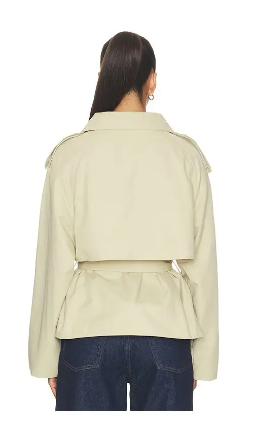 ELODIE THE LABEL Saint Cropped Trench Jacket