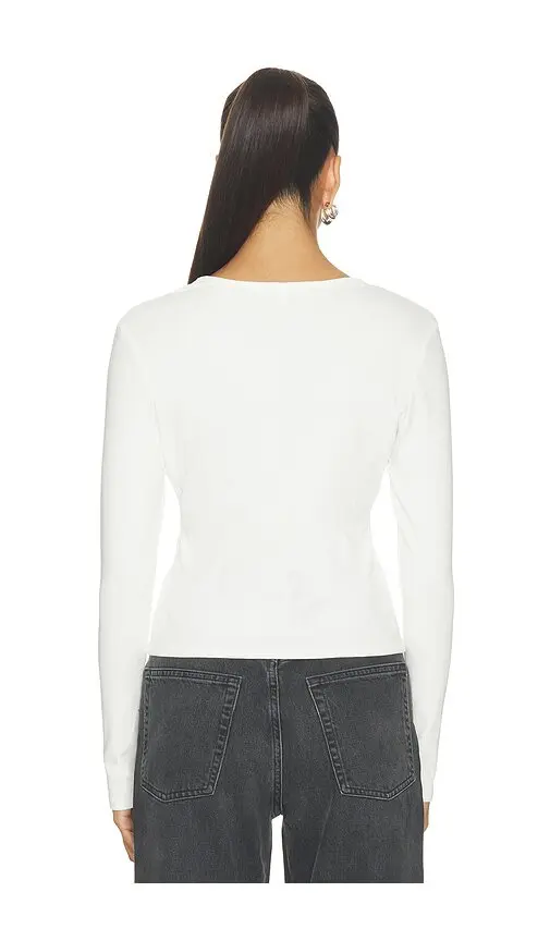 Good American Rib V-neck Cardigan