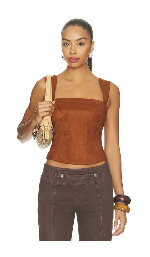 Amanda Uprichard Ceronne Suede Top