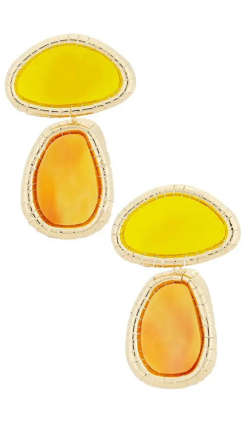 8 Other Reasons Dangle Earrings - Peach &  Red