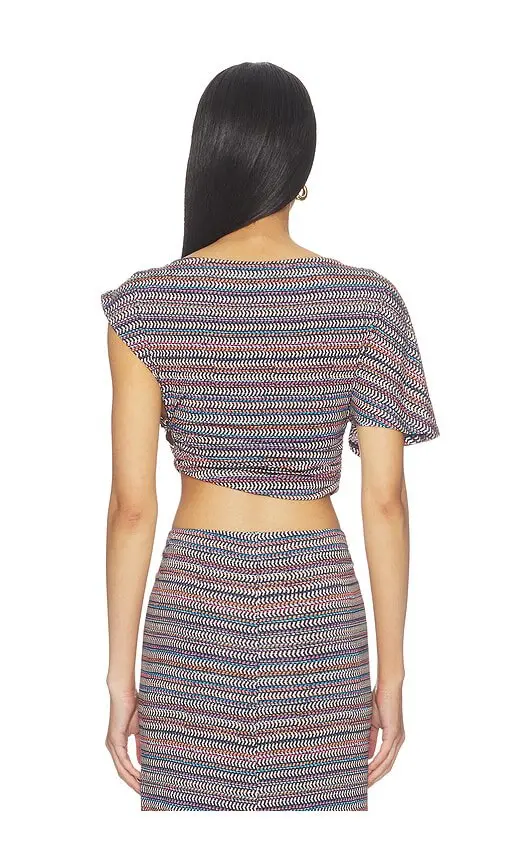 AFRM Perla Shiny Knit One-shoulder Top