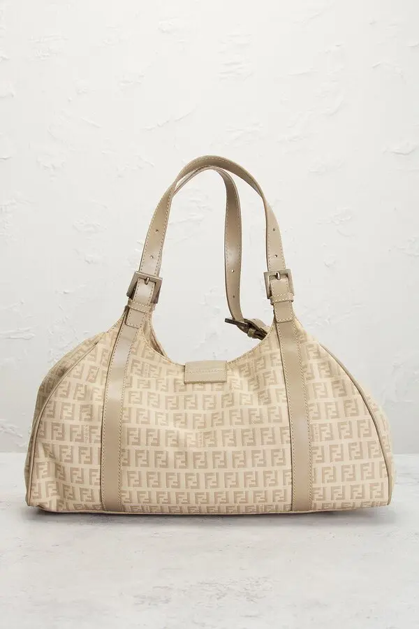Fendi Zucchino Shoulder Bag - Neutral