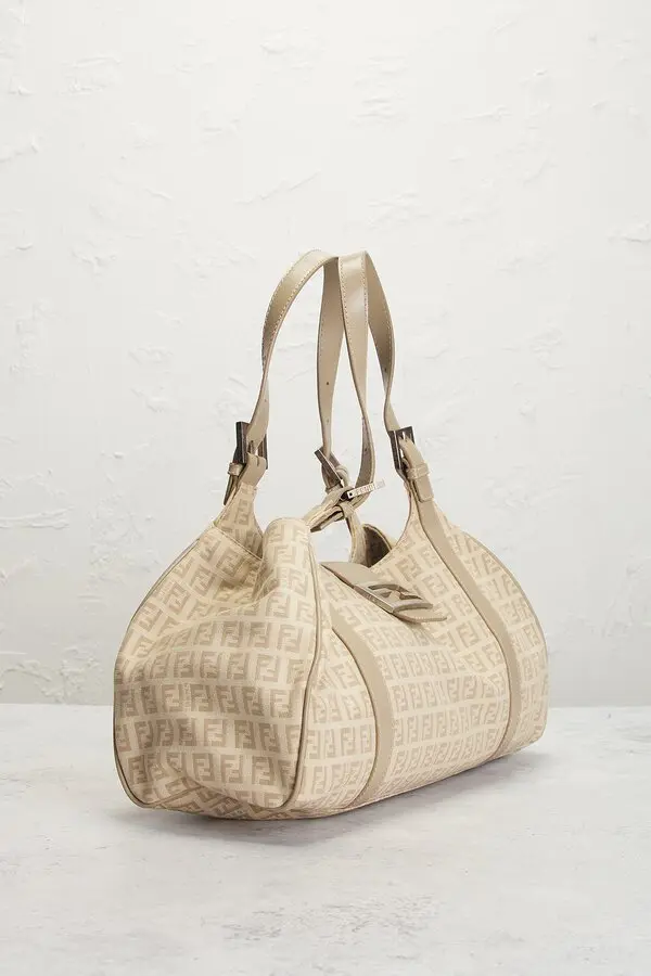 Fendi Zucchino Shoulder Bag - Neutral