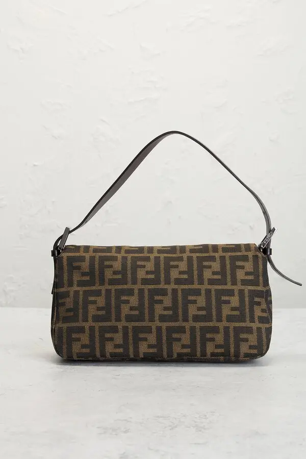 Fendi Zucca Baguette Shoulder Bag - Brown