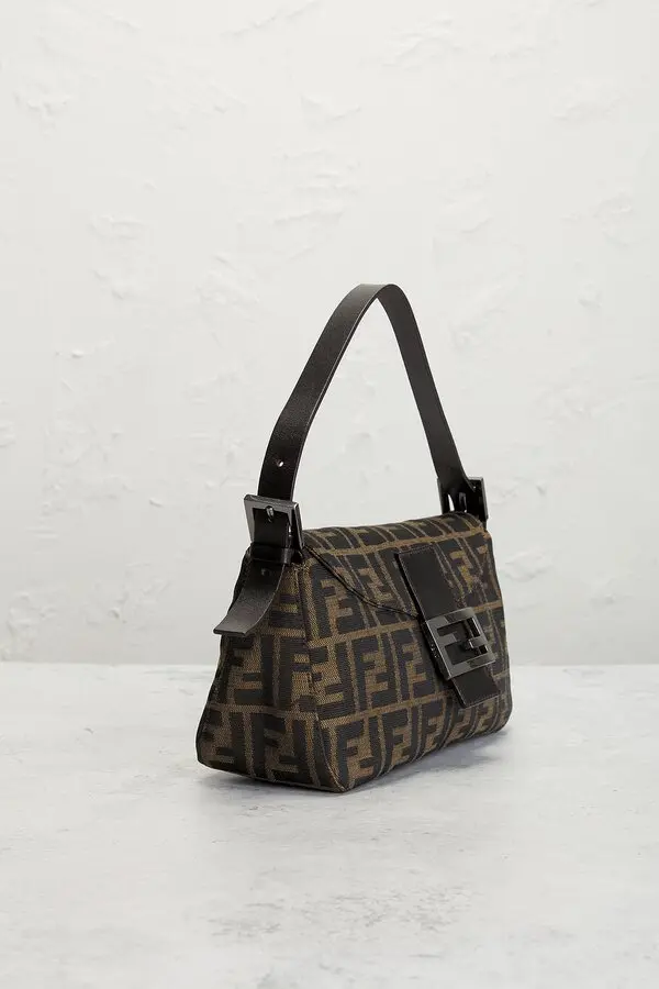 Fendi Zucca Baguette Shoulder Bag - Brown