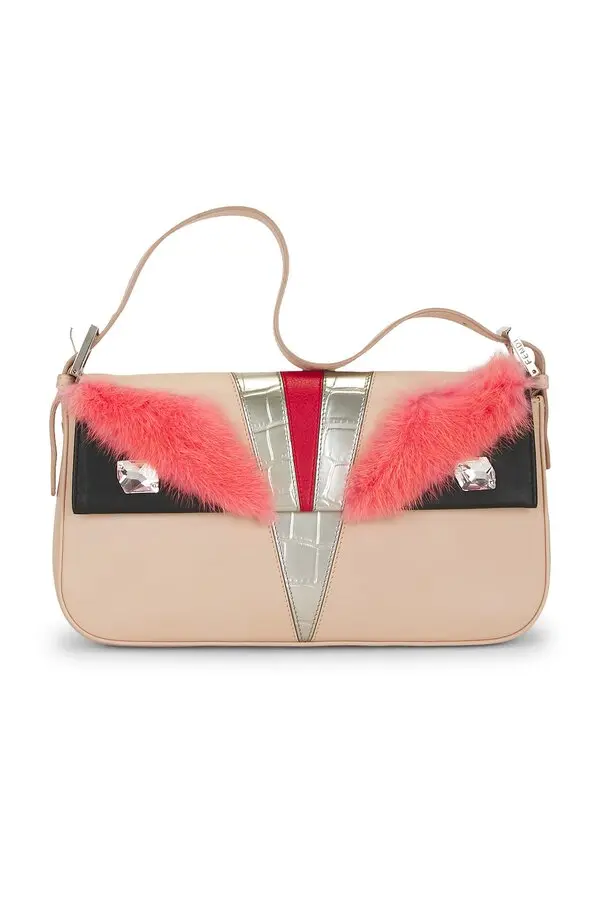 Fendi Monster Baguette Shoulder Bag - Neutral