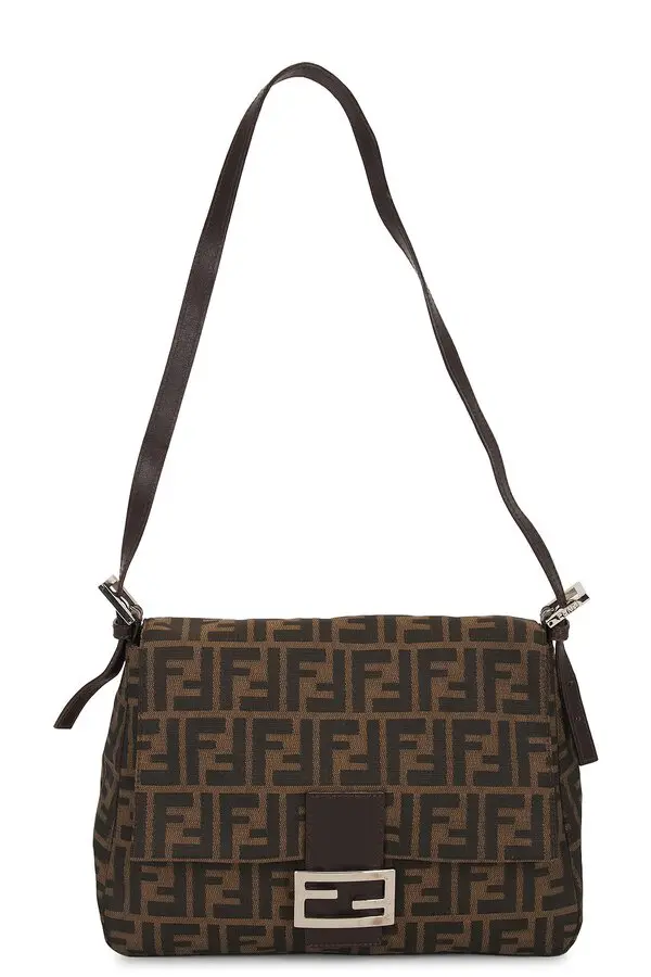 Fendi Zucca Mama Forever Baguette Shoulder Bag - Brown