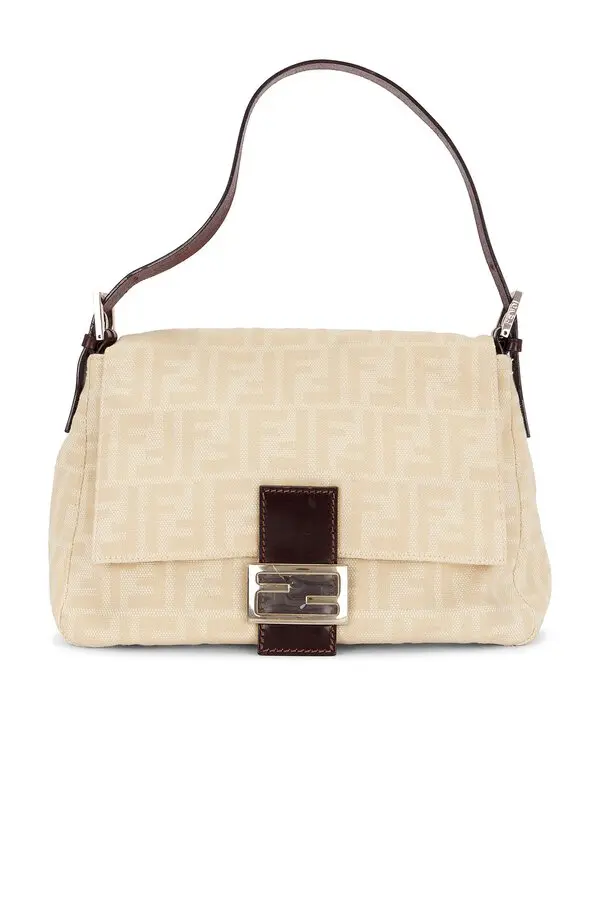 Fendi Zucca Mama Forever Baguette Shoulder Bag - Neutral