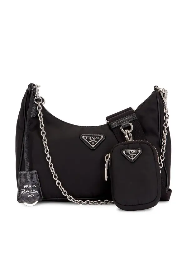 Prada Re-edition 2005 Re-nylon Shoulder Bag - Black